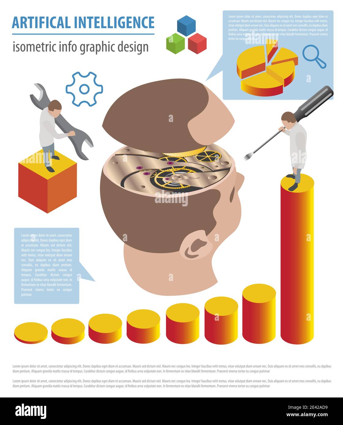 Artificial intelligence isometric design. Science and technology ...