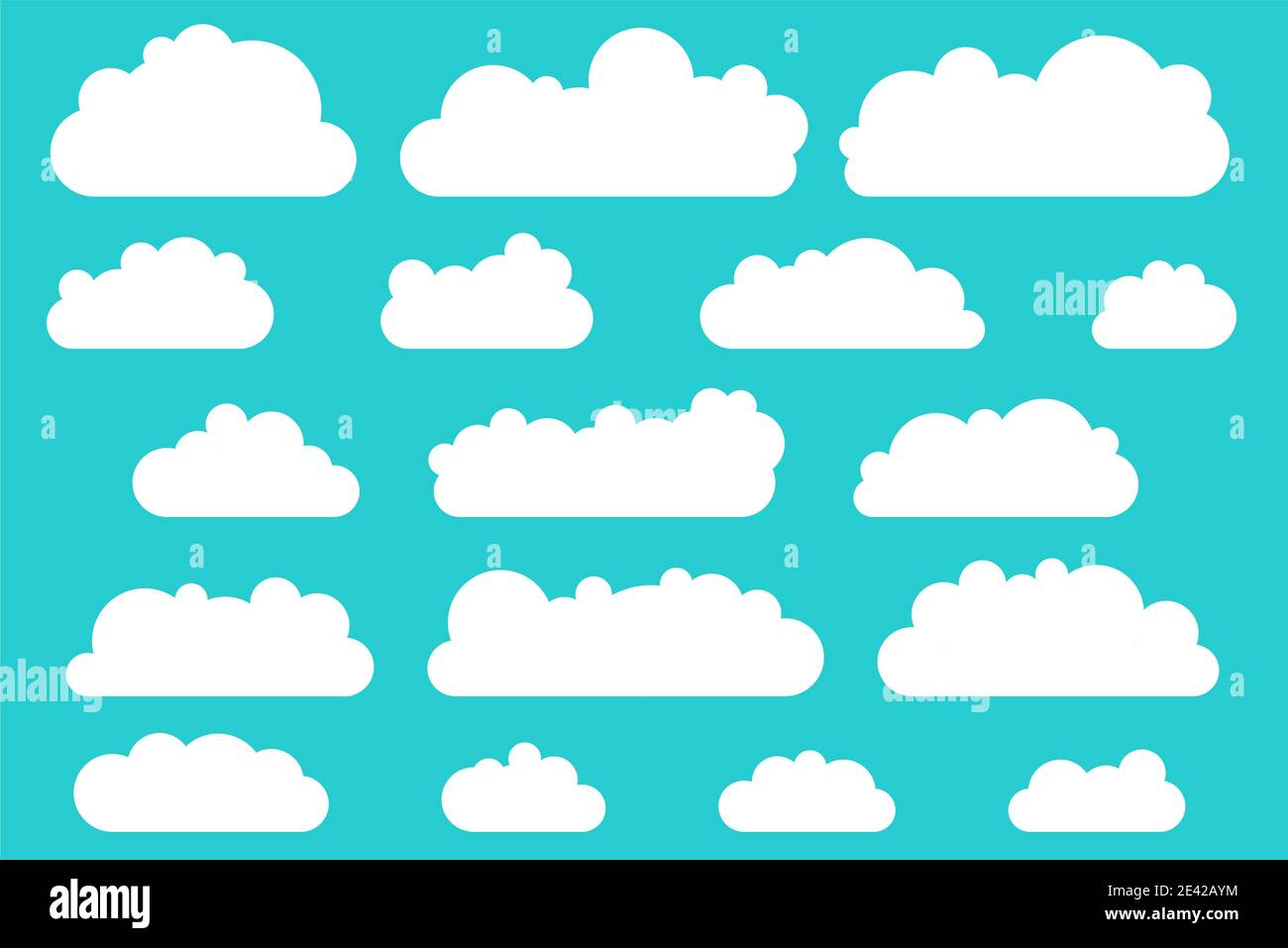 Simple clouds object set. Simple cloud vector illustration Stock Vector ...
