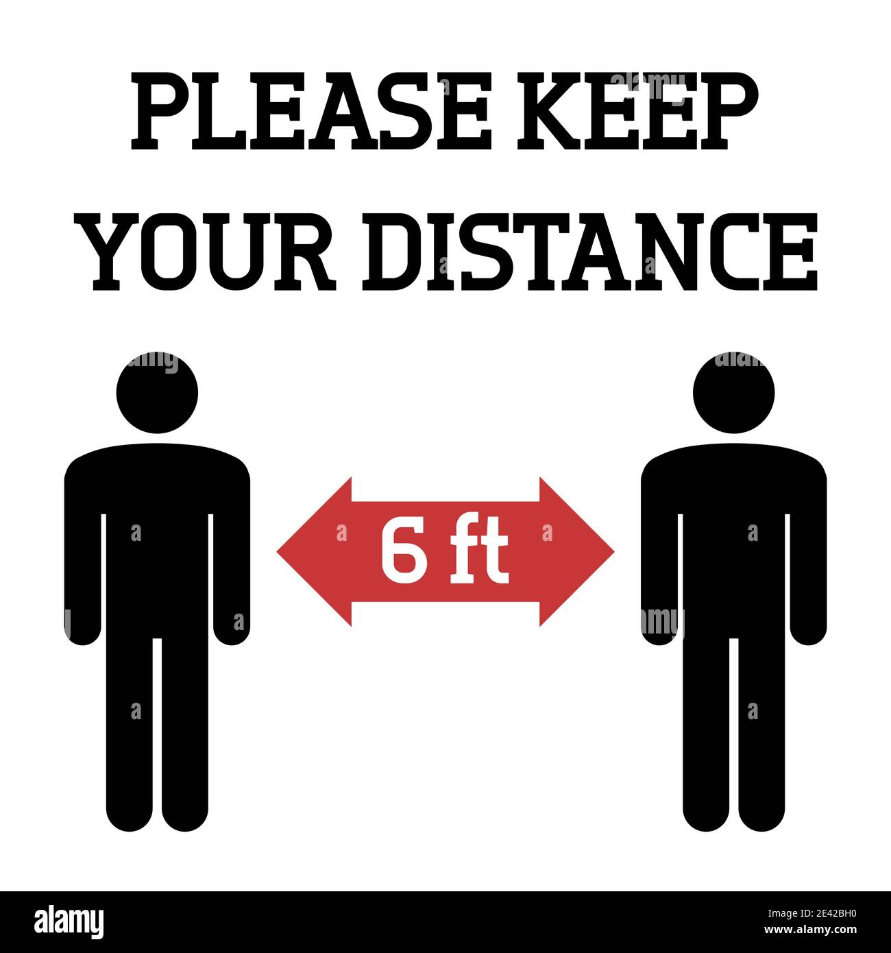 Please keep your distance. Social distancing vector symbol Stock Vector ...