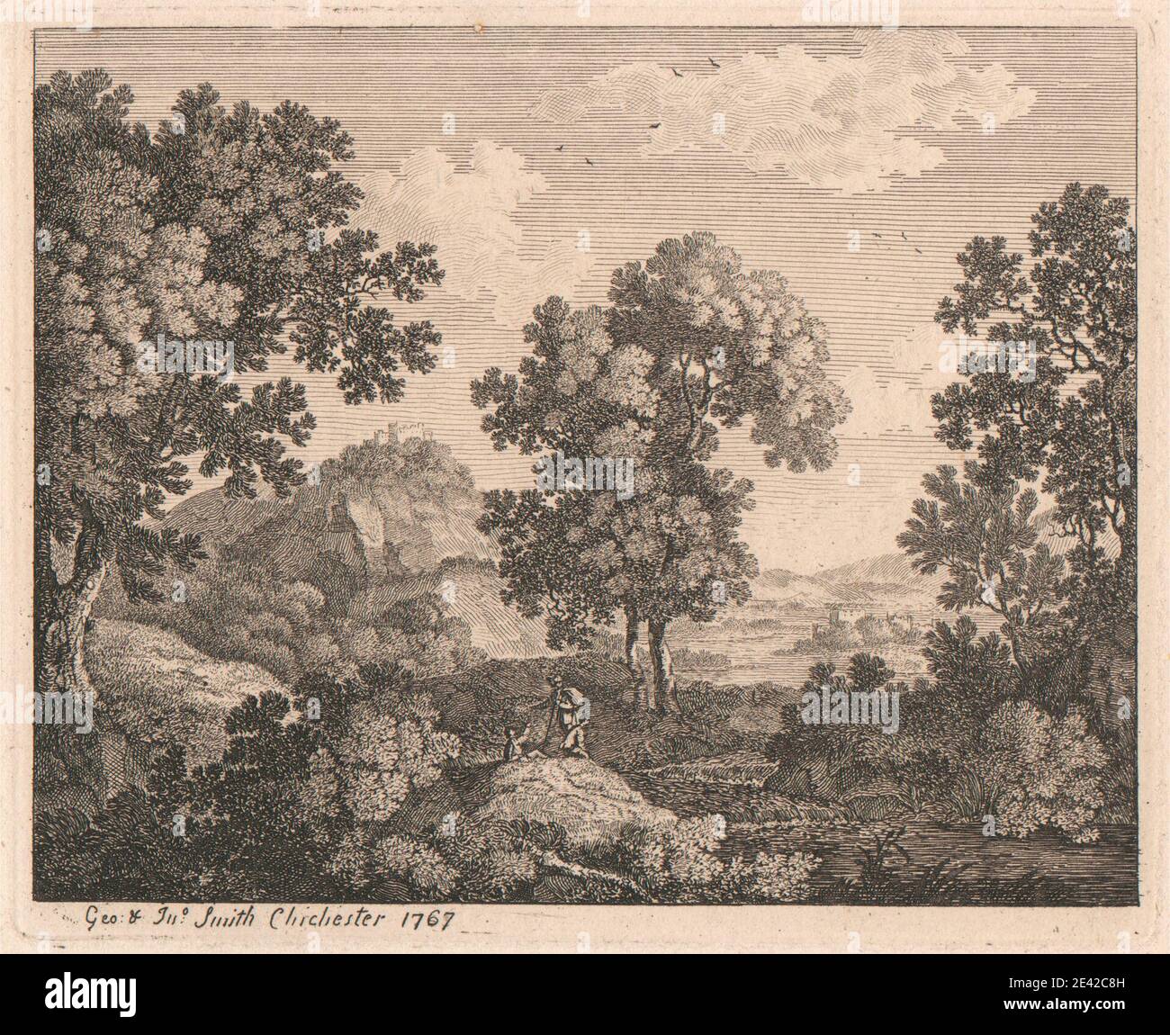 George Smith, 1714â€“1776, British, Landscape, 1767. Etching Stock ...