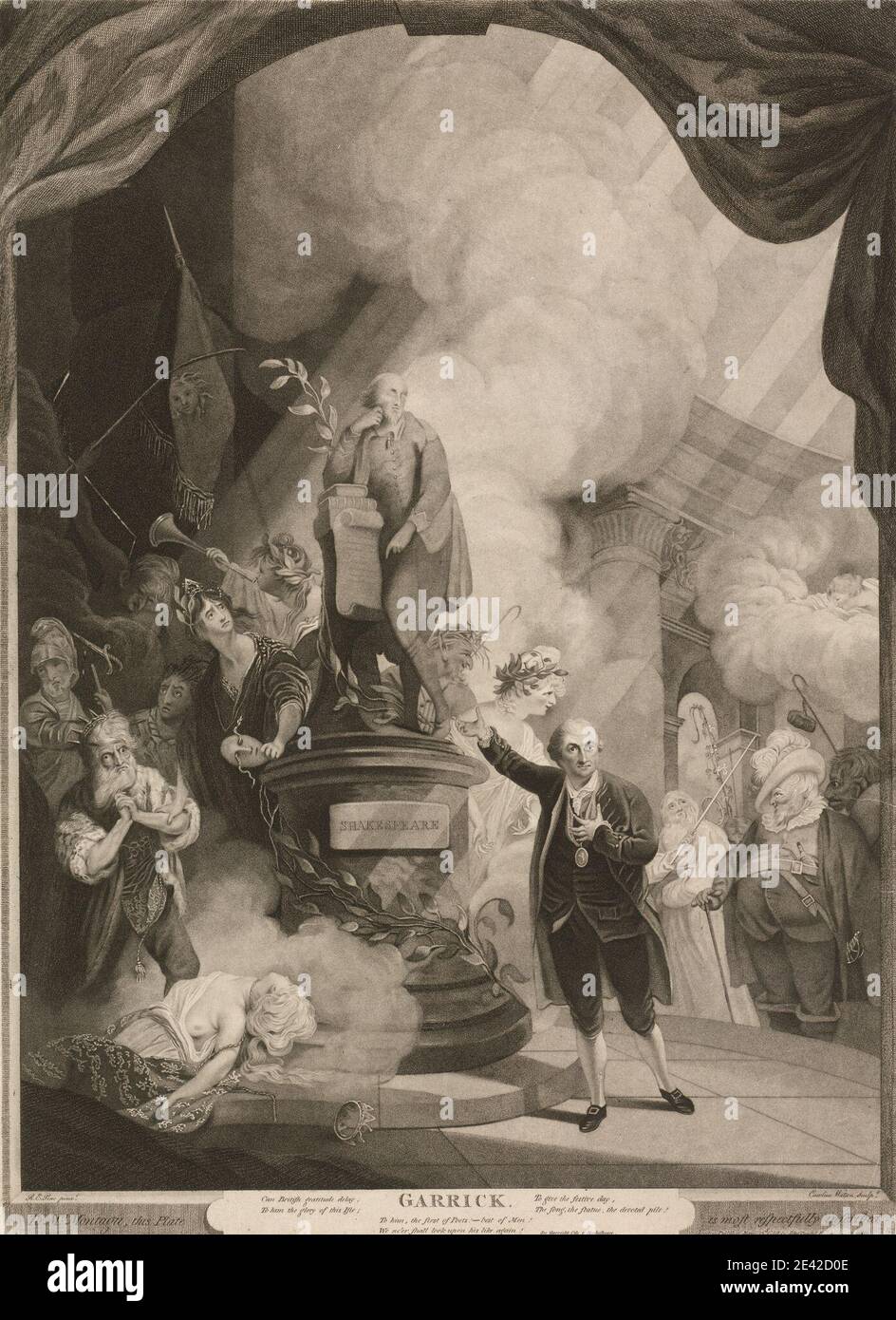 Caroline Watson, 1760–1814, British, Garrick Reading the Ode at the ...