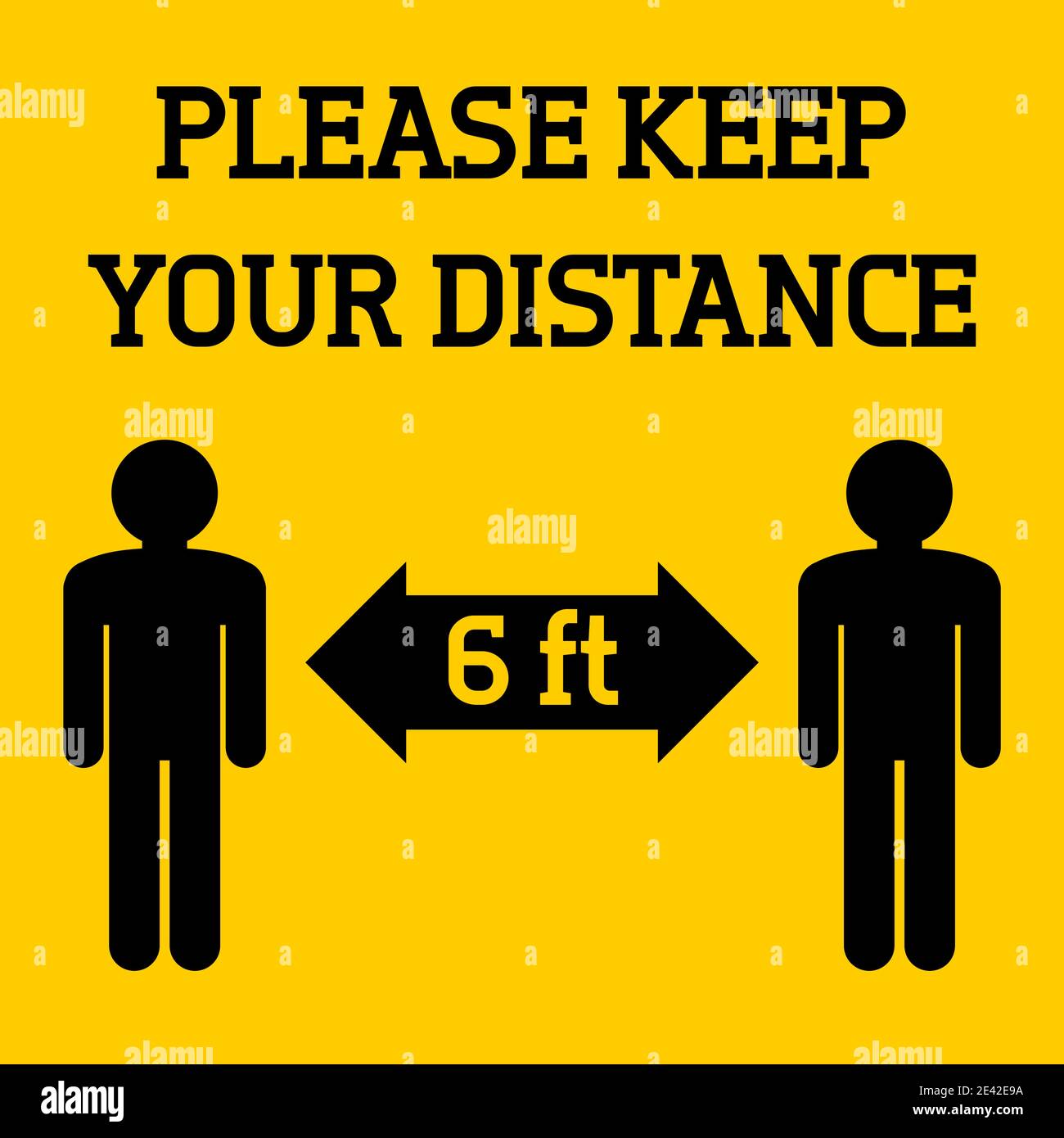 Please keep your distance. Social distancing vector sign Stock Vector ...