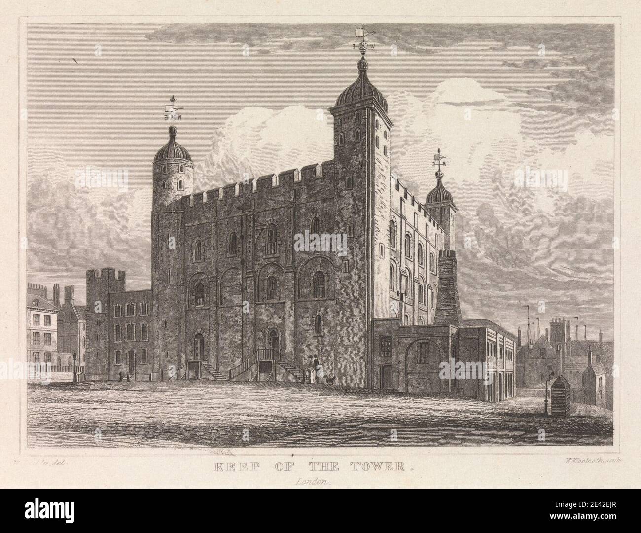 William Woolnoth, active 1806â€“1830, British, Keep of the Tower ...