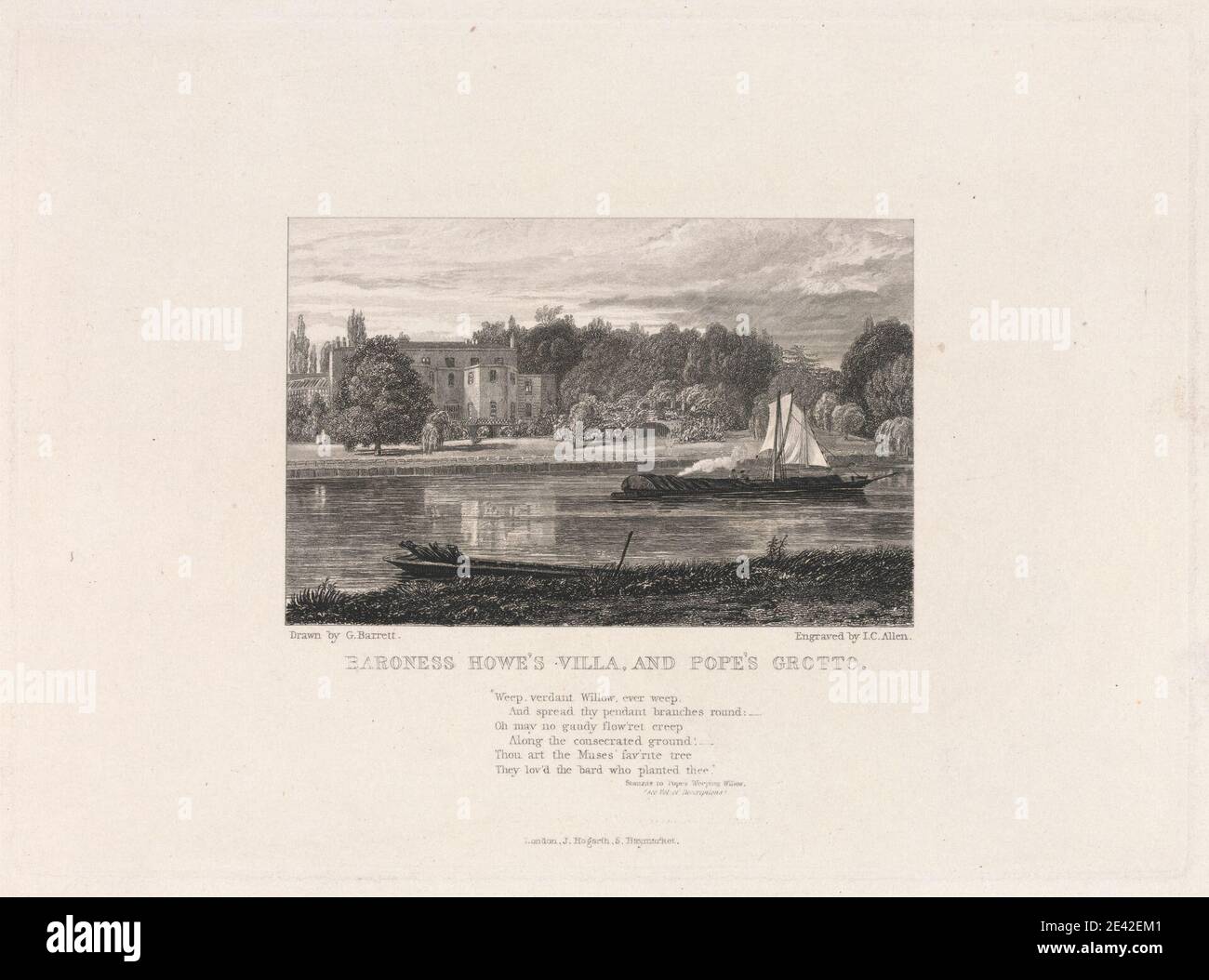 James C. Allen, active 1821â€“1831, British, Baroness Howe's Villa ...