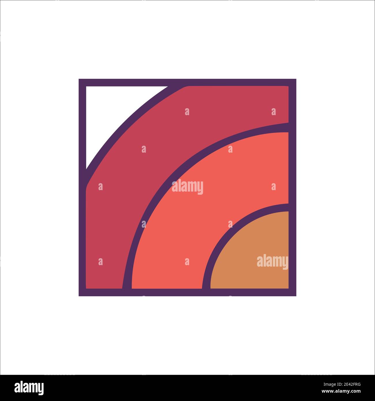 Abstract logo in stroke and flat style vector design element icon Stock ...