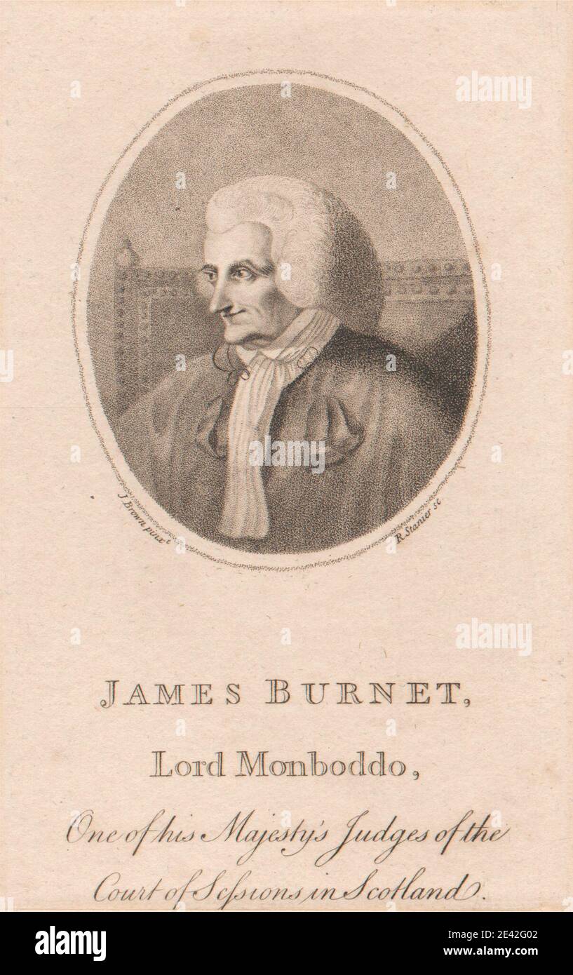 R. Stanier, 18th century, James Burnet, Lord Monboddo. Stipple Stock ...