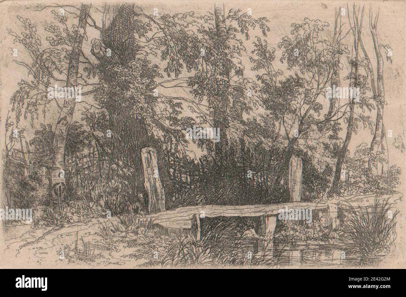 Joseph Stannard, 1797â€“1830, British, The Footbridge, c.1822. Etching ...