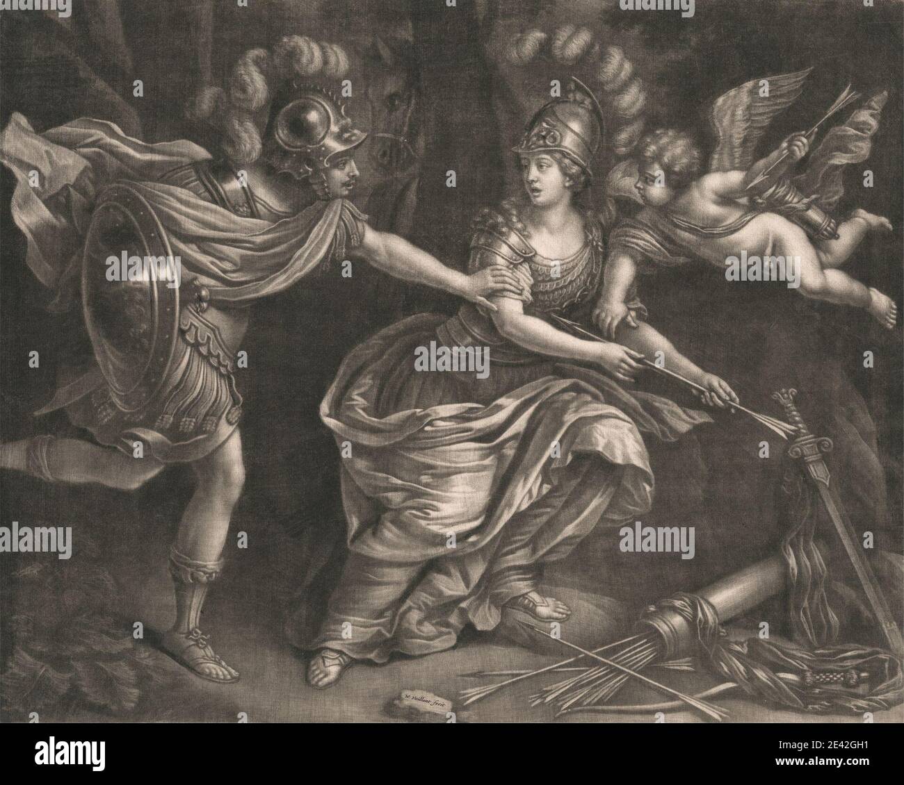 Print made by Wallerant Vaillant, 1623â€“1677, Dutch, Rinaldo and ...