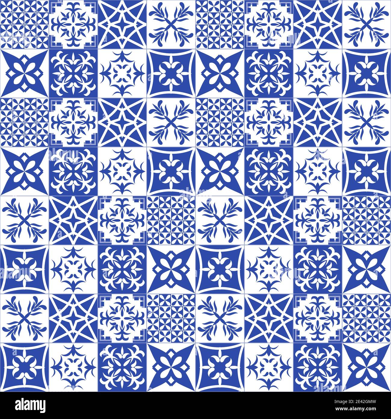 Portugal blue white tiles Stock Vector Images - Alamy