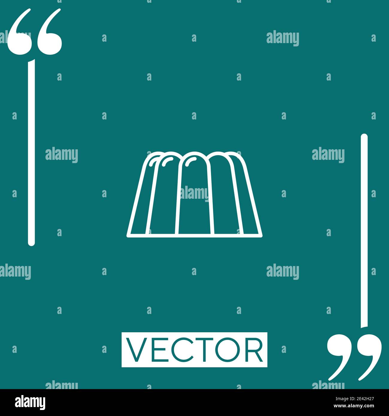 jelly vector icon Linear icon. Editable stroke line Stock Vector Image ...