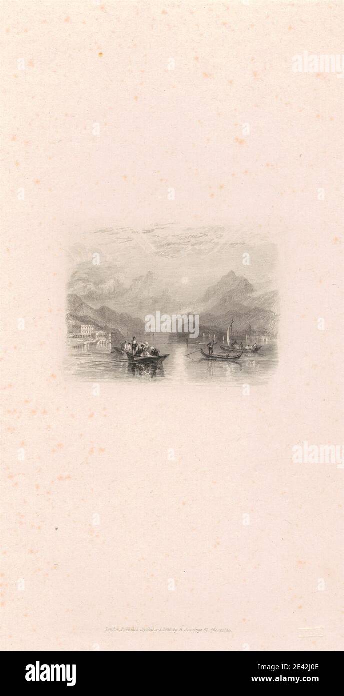 Print made by Edward Alfred Goodall, 1819â€“1908, British, Lake of Como ...