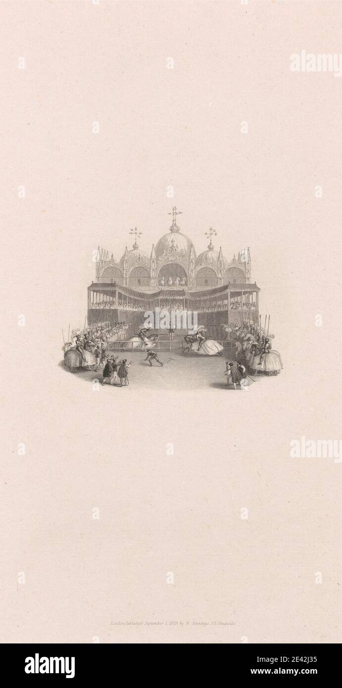 Print made by Edward Alfred Goodall, 1819â€“1908, British, A Tournament ...