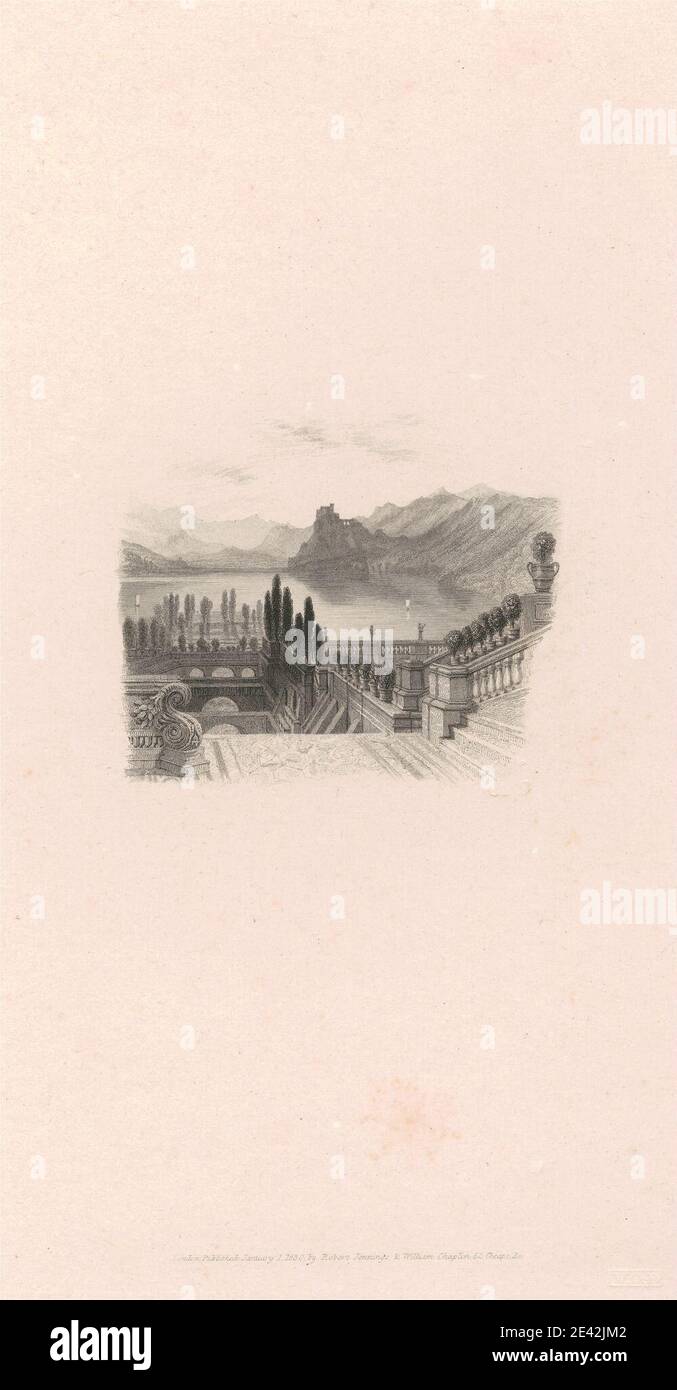 Print made by Robert Wallis, 1794â€“1878, British, A Farewell - Lake of ...