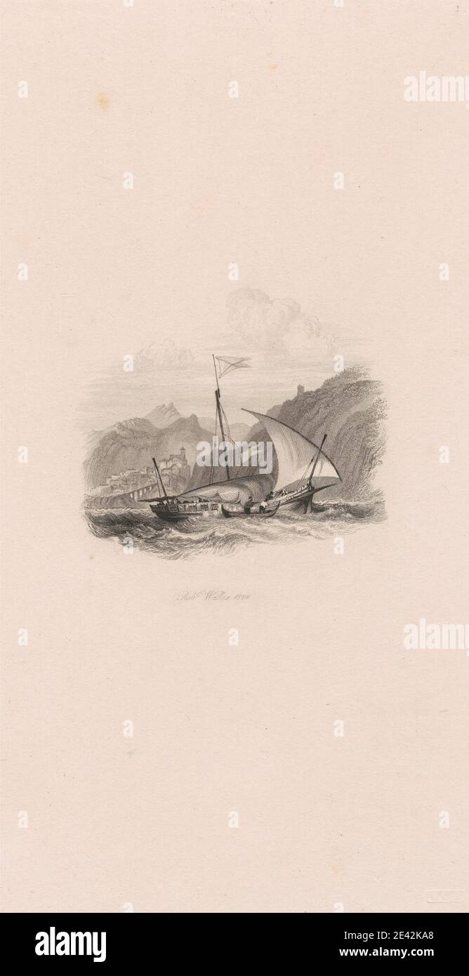 Robert Wallis, 1794â€“1878, British, Amalfi (vignette), 1830. Etching ...