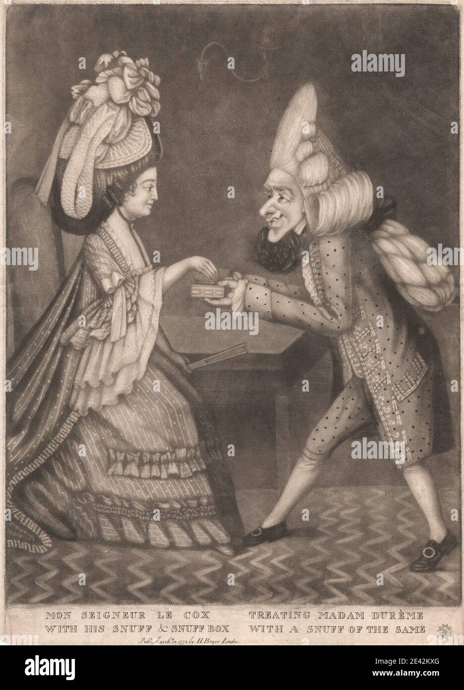 Print made by unknown artist, eighteenth century, Mon Seigneur Le Cox ...