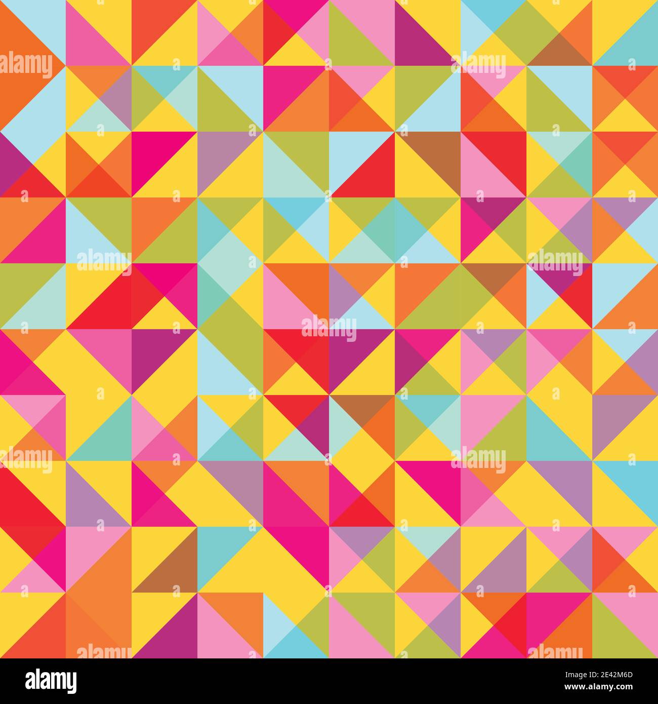 Vector truchet geometric triangle seamless pattern background. Bright ...