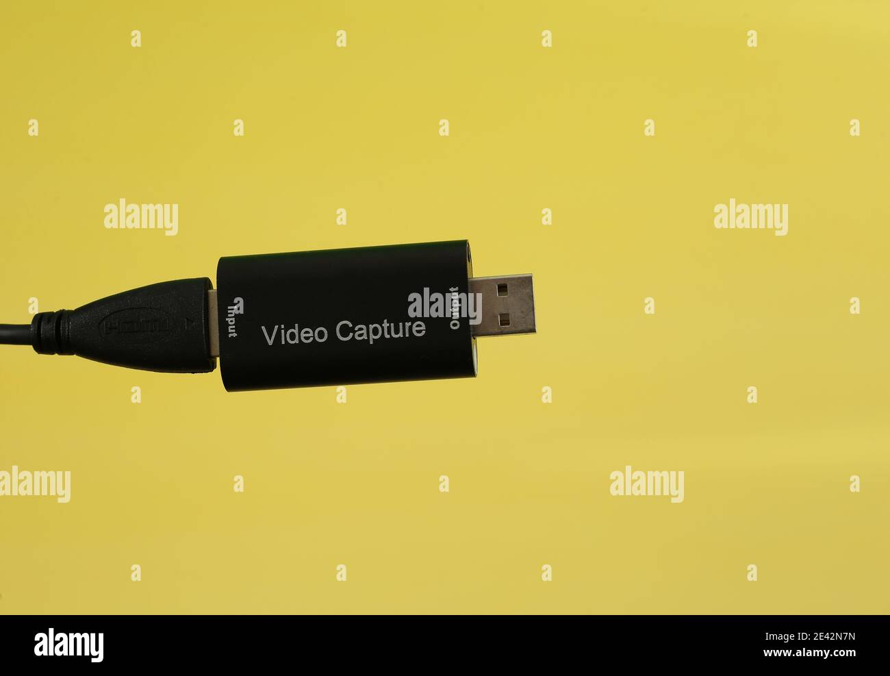 Closeup of a standard video capture card for gaming and streaming ...