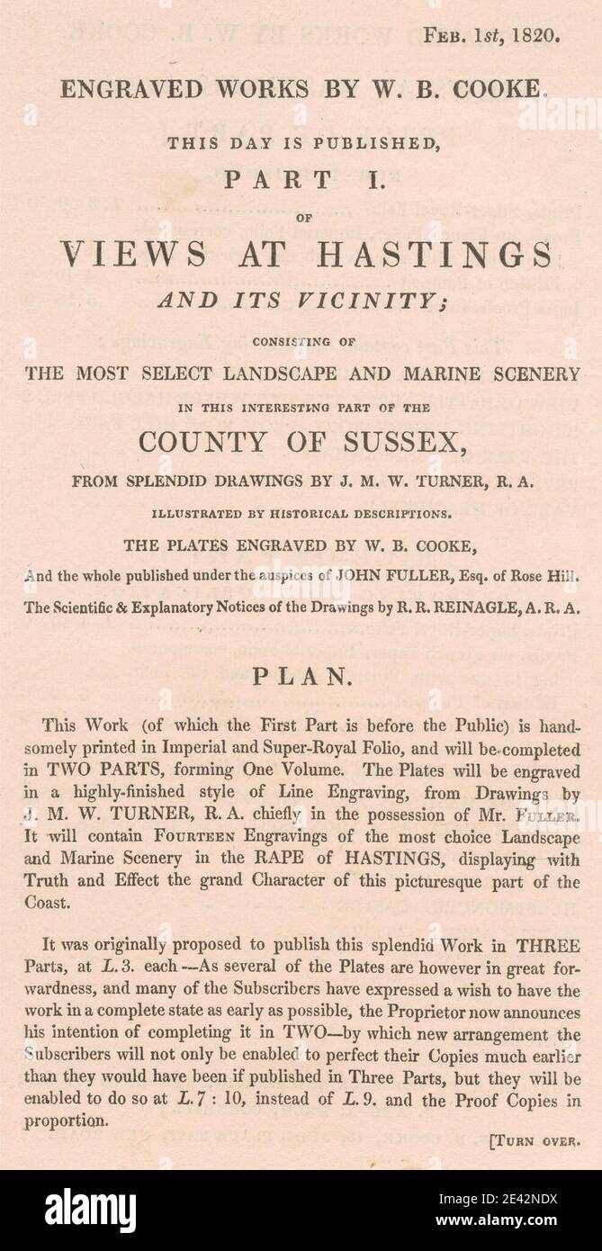 Engraved by William Bernard Cooke, 1778â€“1855, British, Advertisement ...