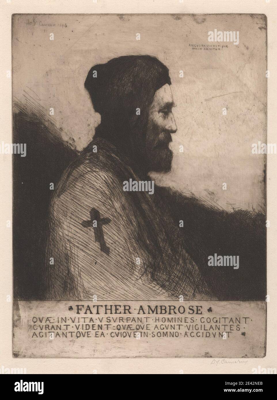 Sir David Young Cameron, 1865â€“1945, British, Father Ambrose, 1893 ...