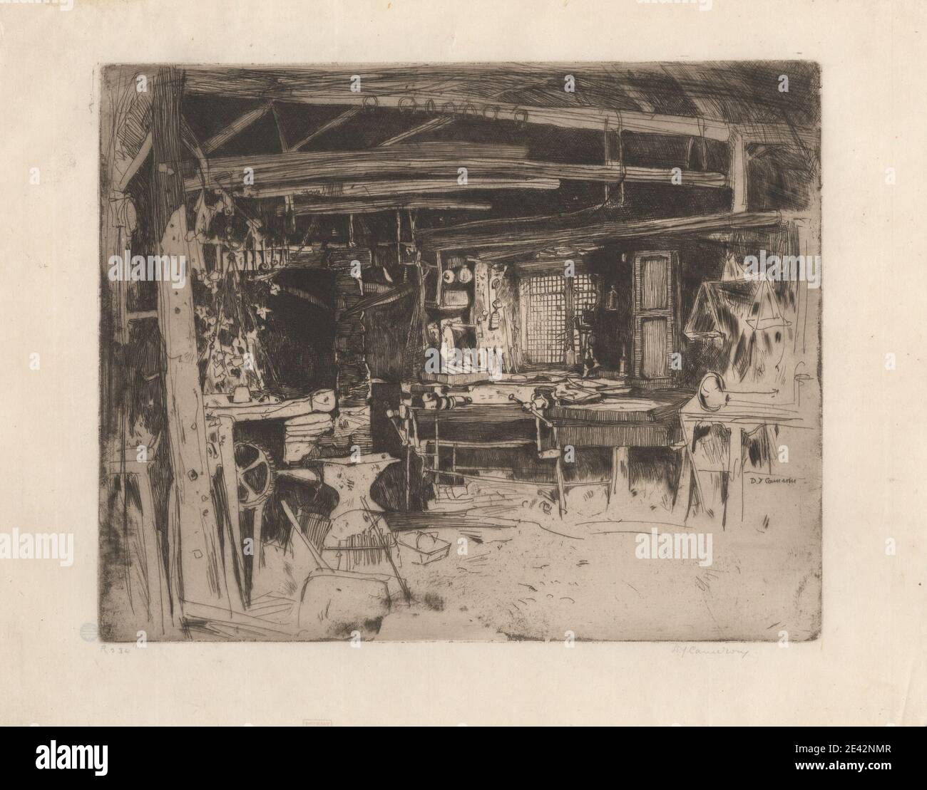Sir David Young Cameron, 1865â€“1945, British, The Smithy, 1896 ...