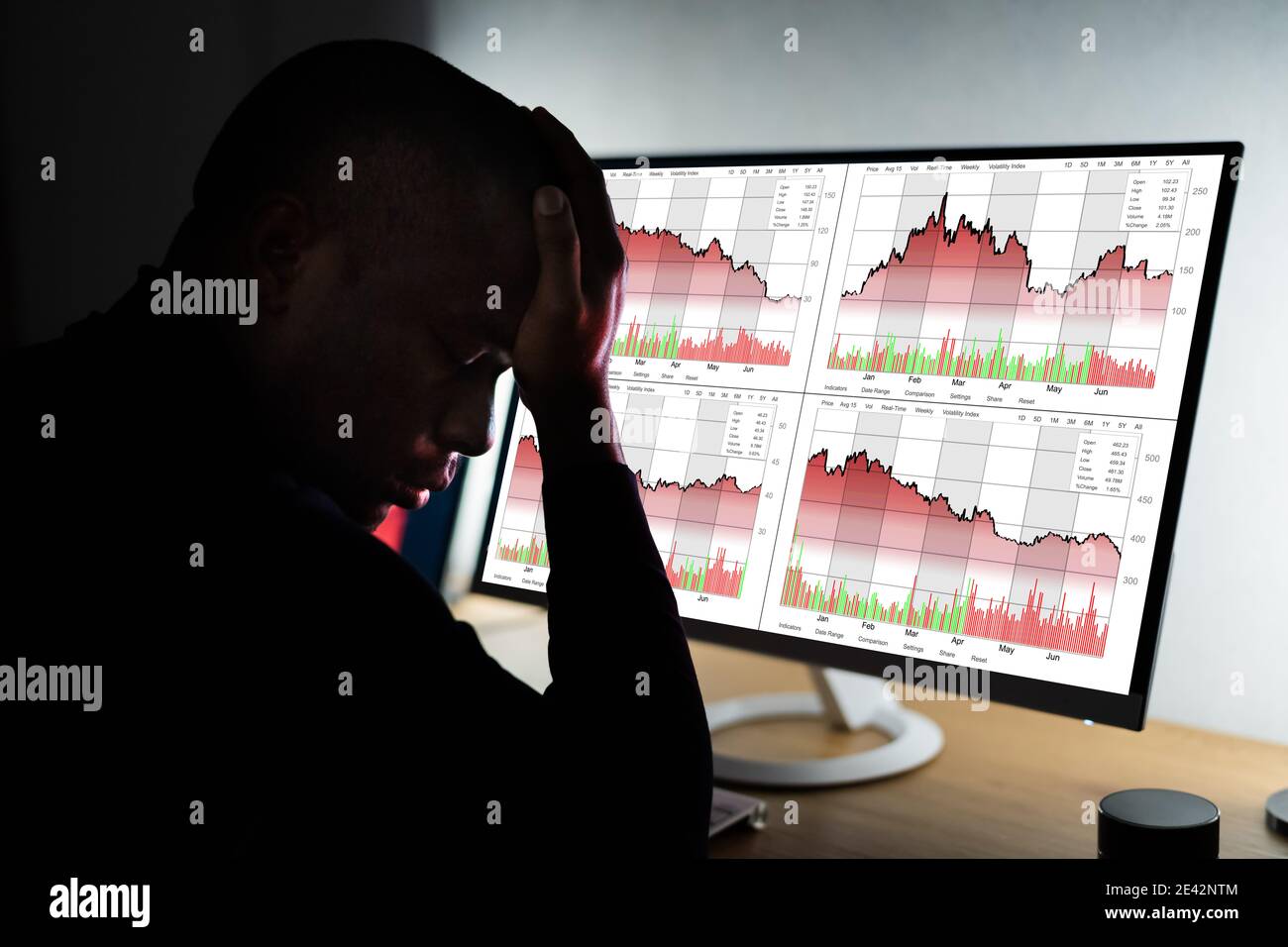 Financial Down Audit Decreasing Data Chart. Faced Insolvency Stress ...