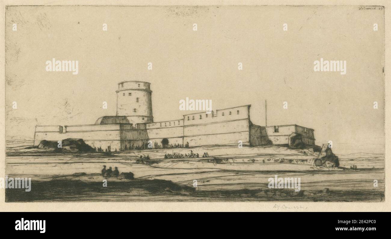 Sir David Young Cameron, 1865â€“1945, British, The Turkish Fort, 1909 ...
