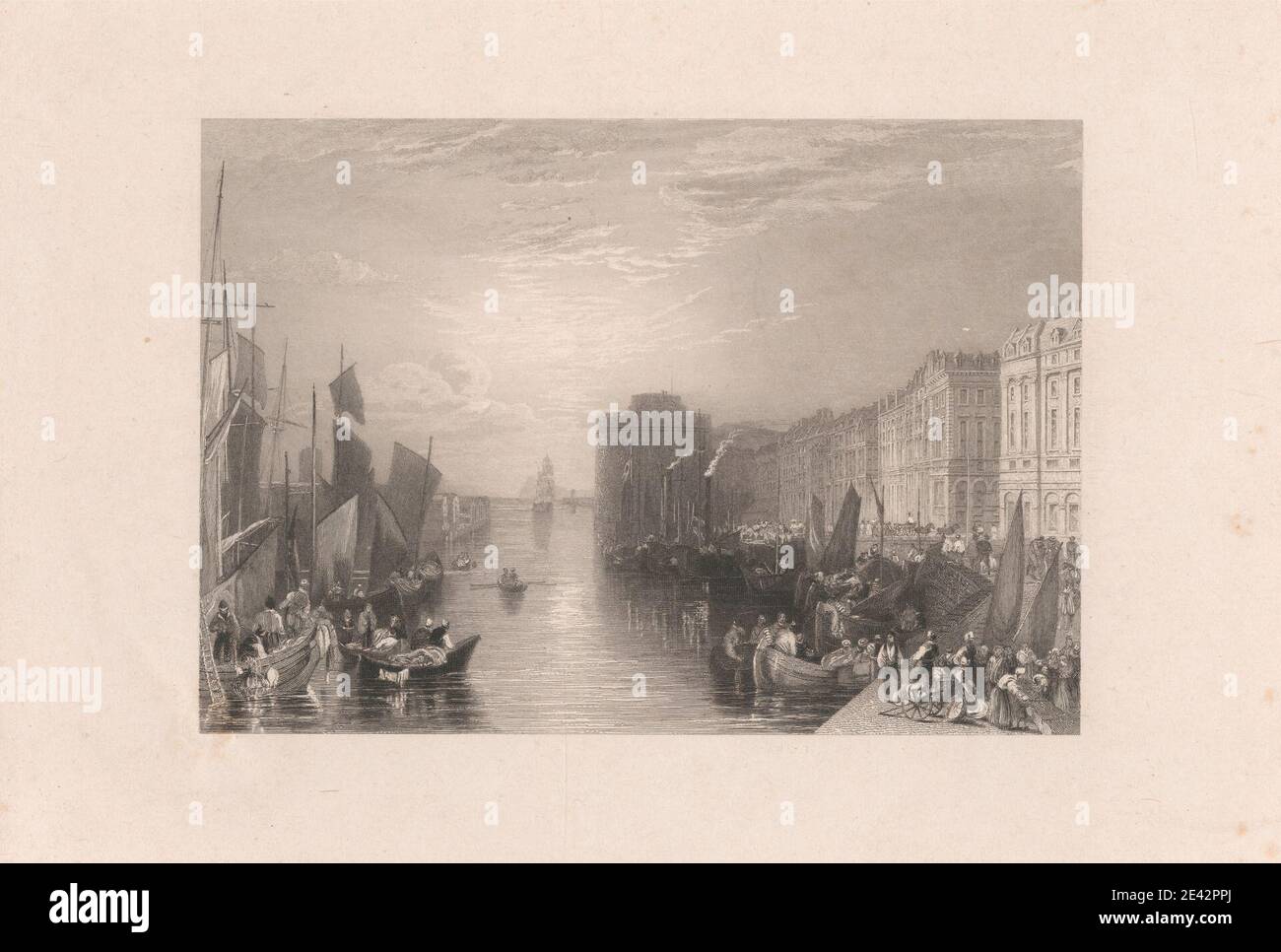 Robert Wallis, 1794â€“1878, British, Havre, 1833. Line engraving ...