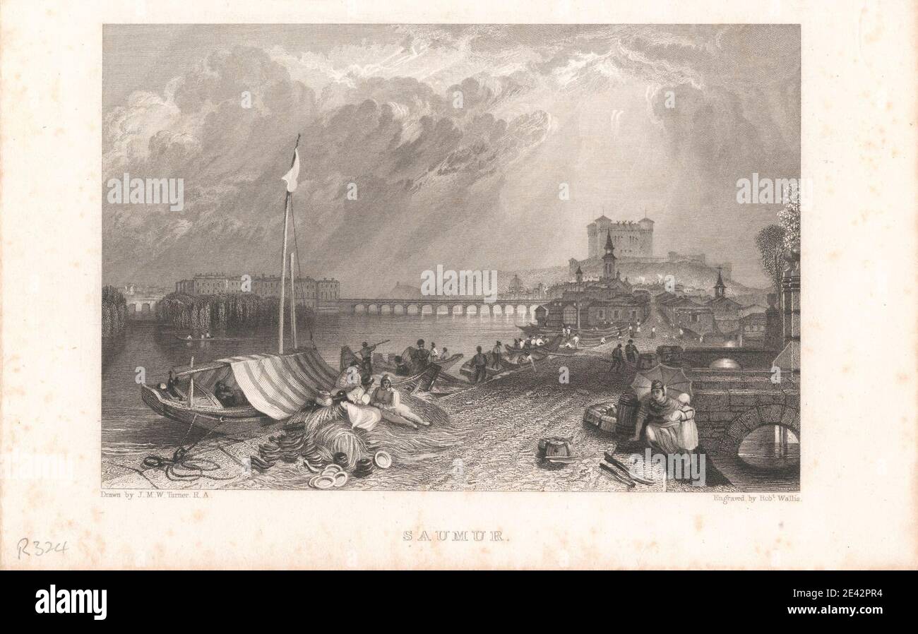 Robert Wallis, 1794â€“1878, British, Saumur, 1830. Line engraving on ...