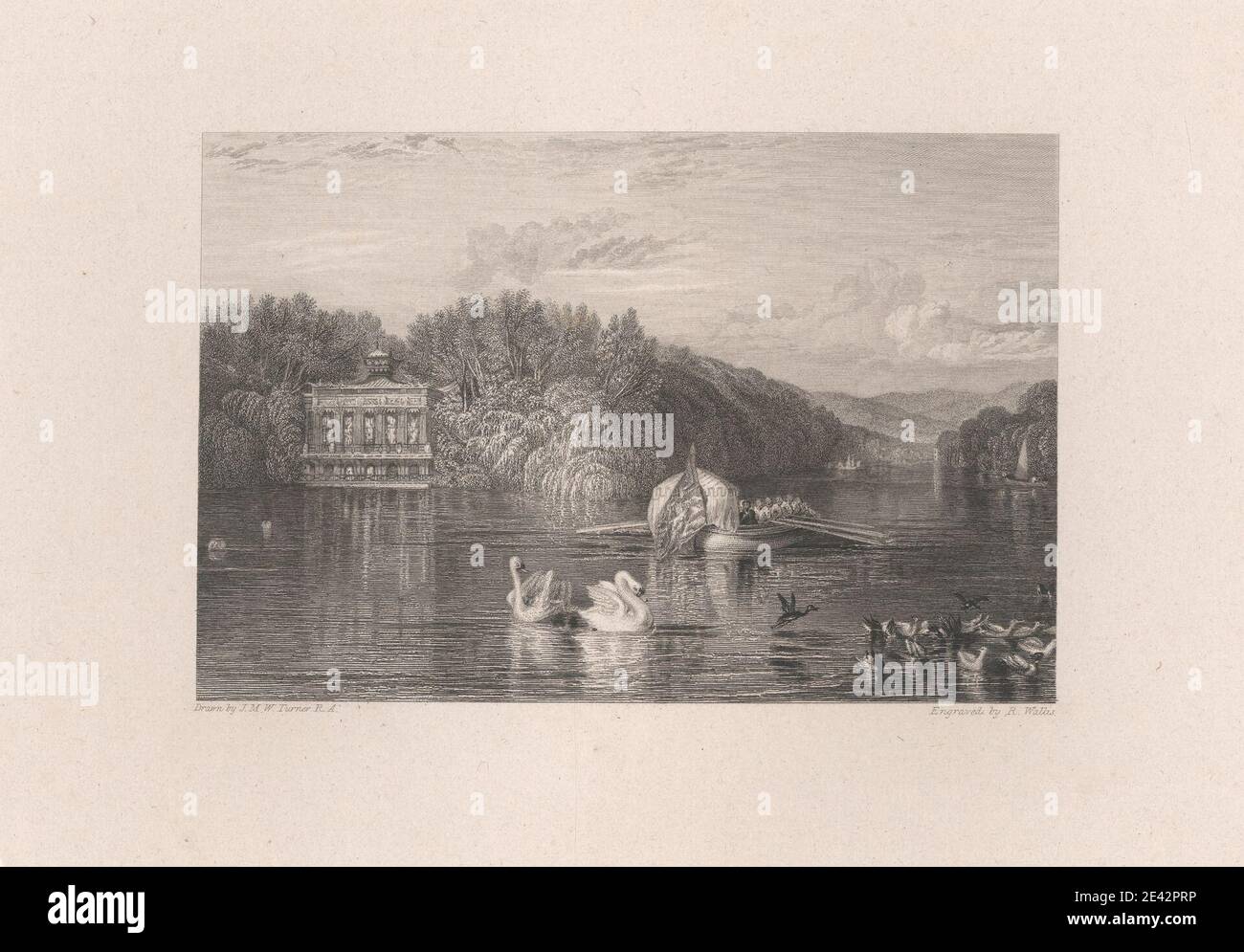 Robert Wallis, 1794â€“1878, British, Virginia Water. No. I, 1828. Line ...