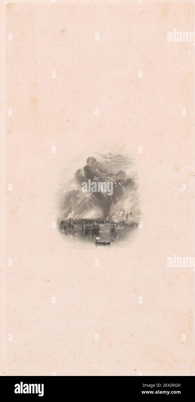 Edward Goodall, 1795â€“1870, British, Battle of the Baltic (Vignette ...