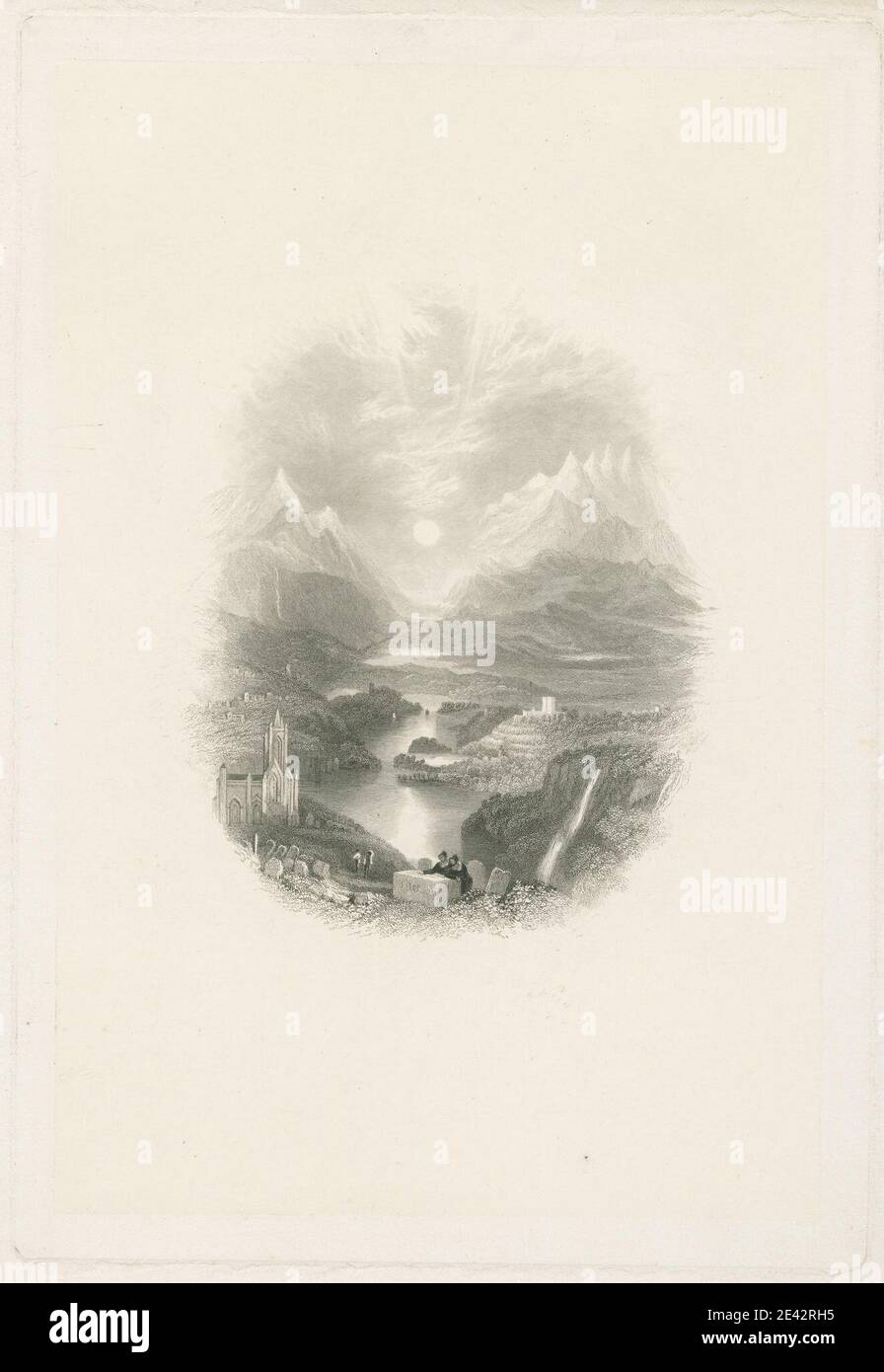 Edward Goodall, 1795â€“1870, British, A Swiss Valley (Vignette), 1837 ...