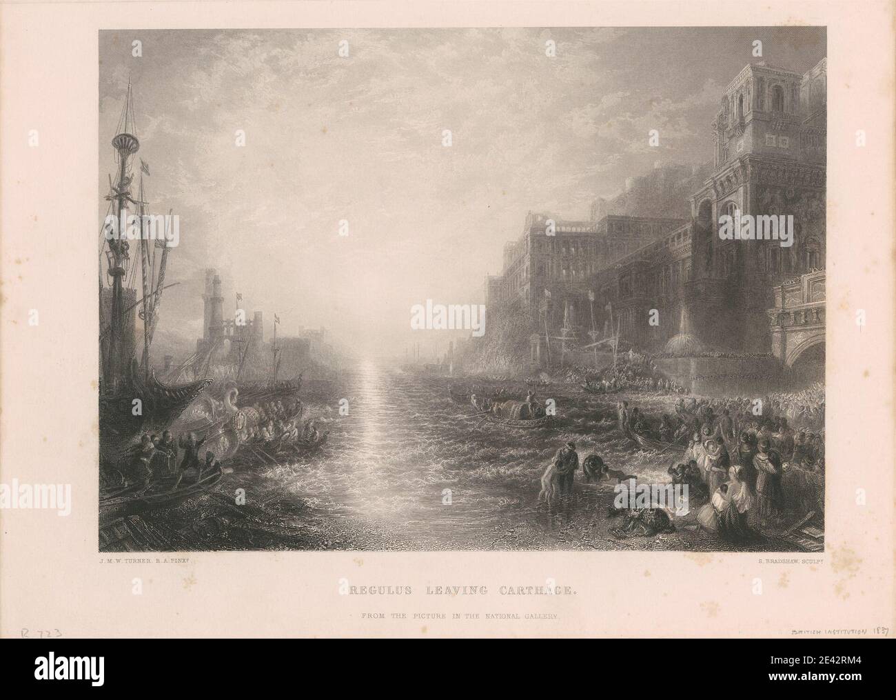 Samuel Bradshaw, 1830â€“1869, British, Regulus leaving Carthage, 1859 ...