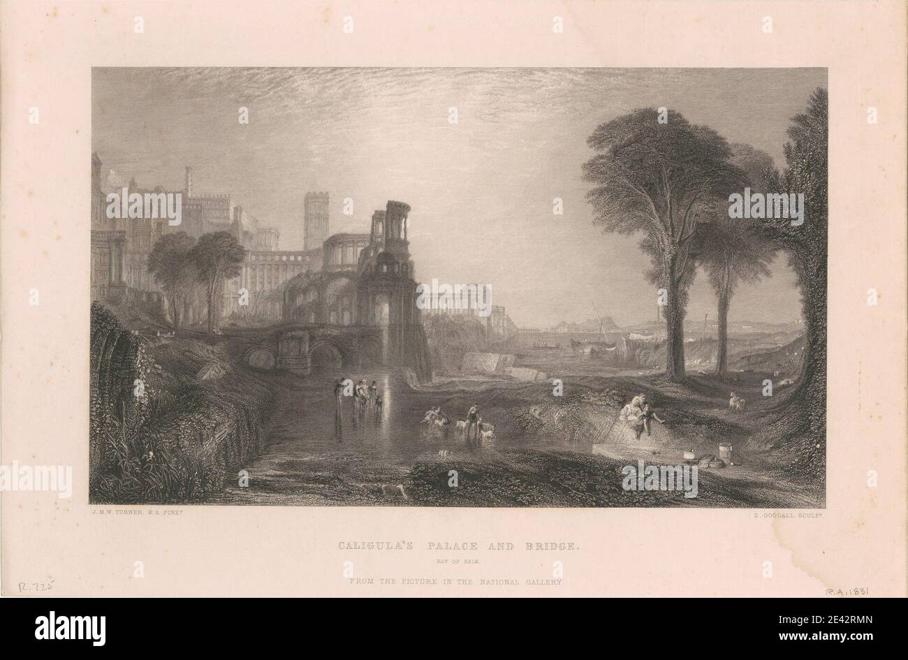 Edward Goodall, 1795â€“1870, British, Caligula' Palace & Bridge, 1859 ...