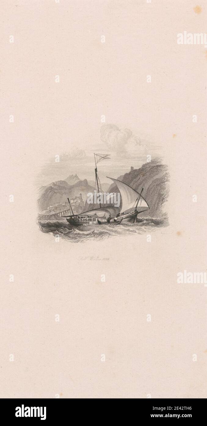 Print made by Robert Wallis, 1794â€“1878, British, Amalfi, 1830. Etching and line engraving on ...