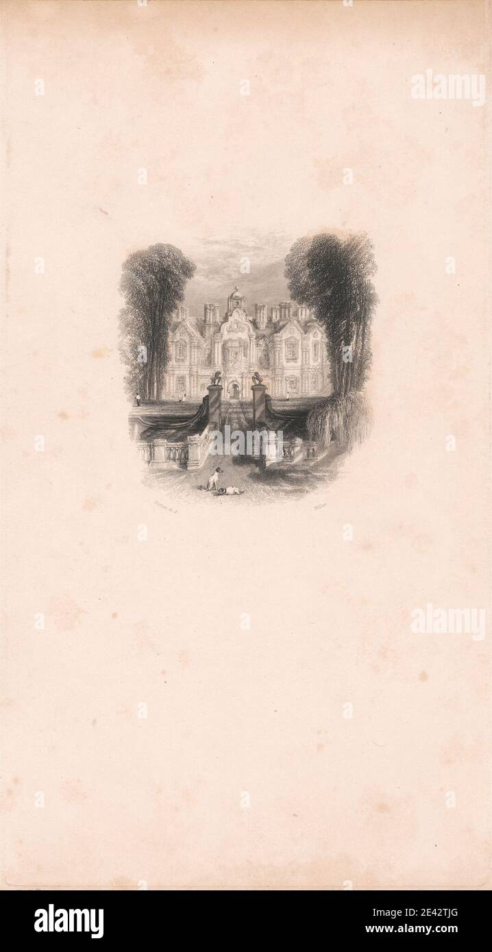Gothic manor house engraving hi-res stock photography and images - Alamy