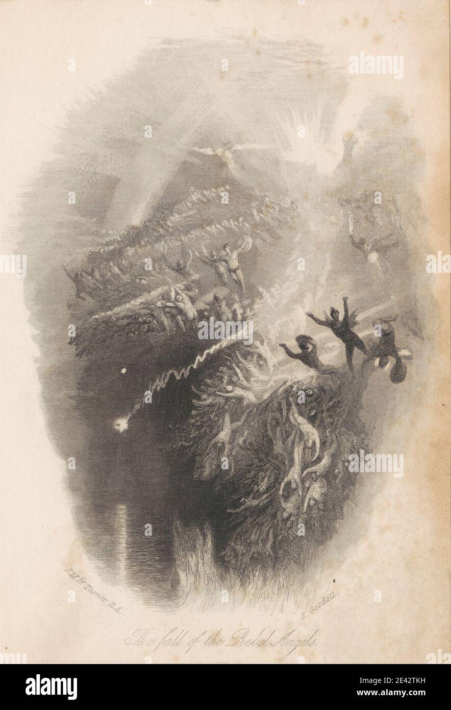 Edward Goodall, 1795â€“1870, British, The Fall of the Rebel Angels ...