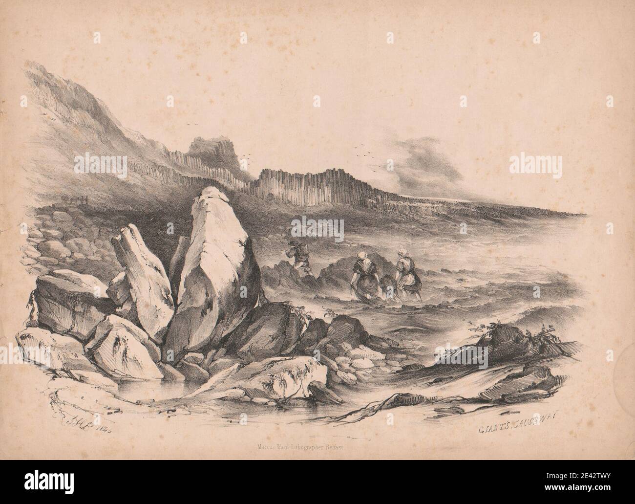 Marcus Ward, active 1846, Giant's Causeway, 1846. Lithograph Stock ...
