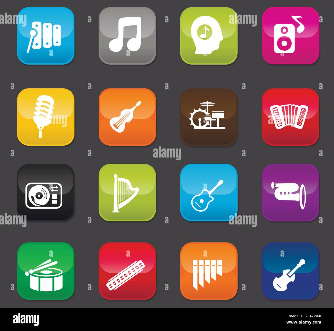 Viola isolated instrument not violin Stock Vector Images - Alamy