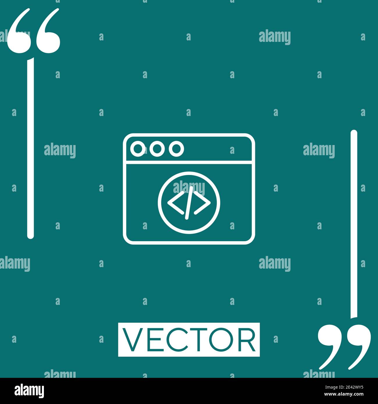web coding vector icon Linear icon. Editable stroke line Stock Vector ...