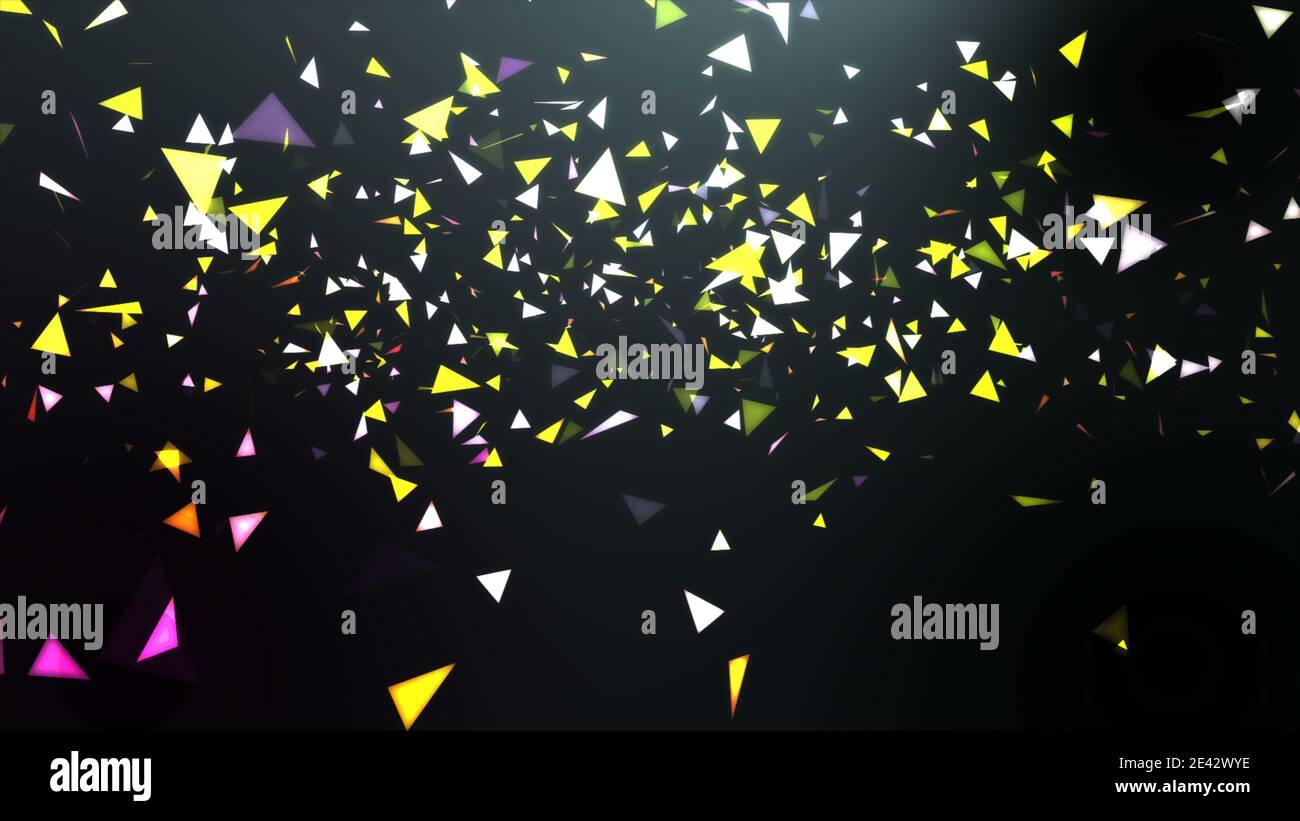 Abstract particles Creative graphic. On black background particles ...