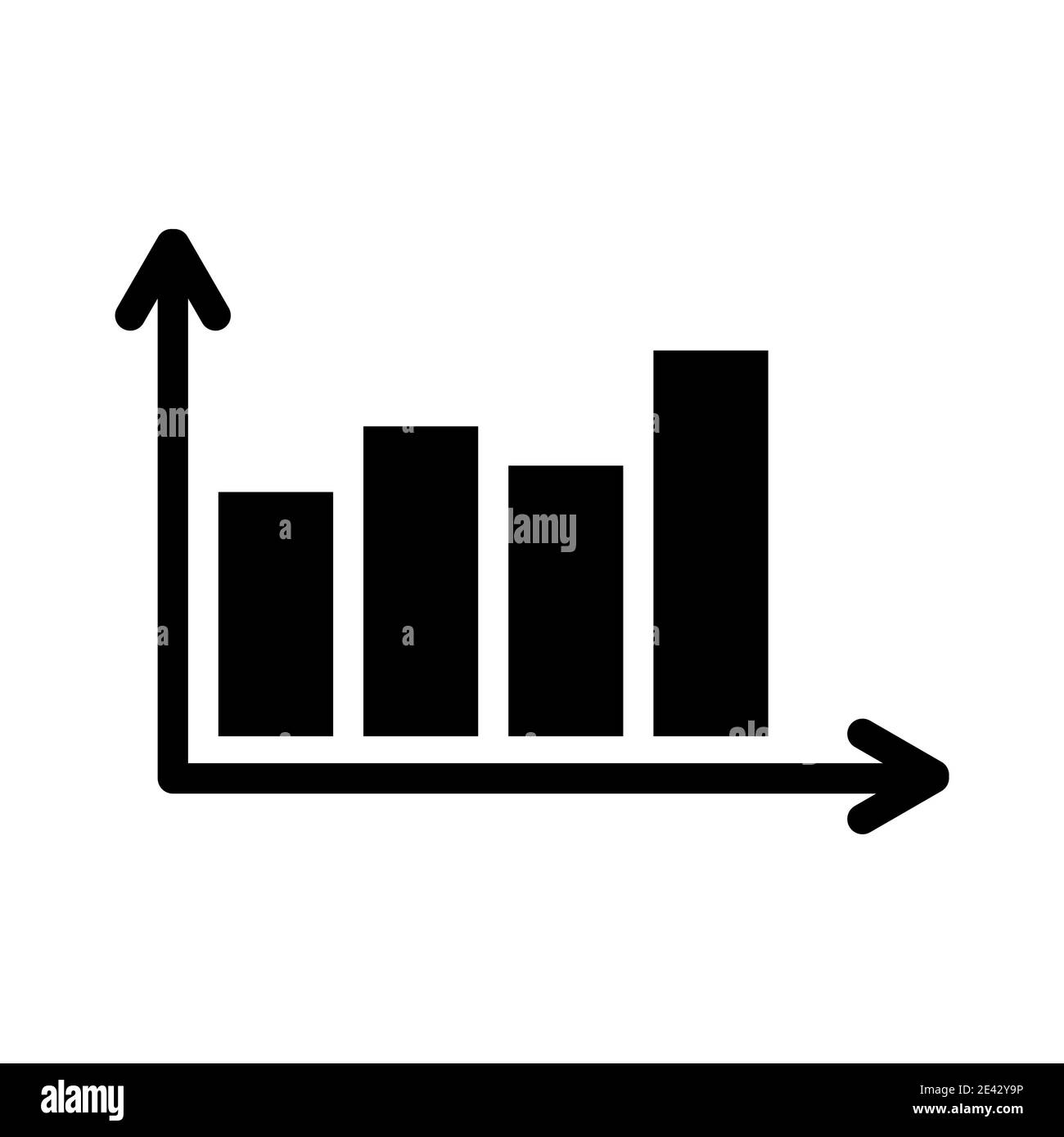 Financial increasing bar chart simple vector symbol. EPS vector icon ...