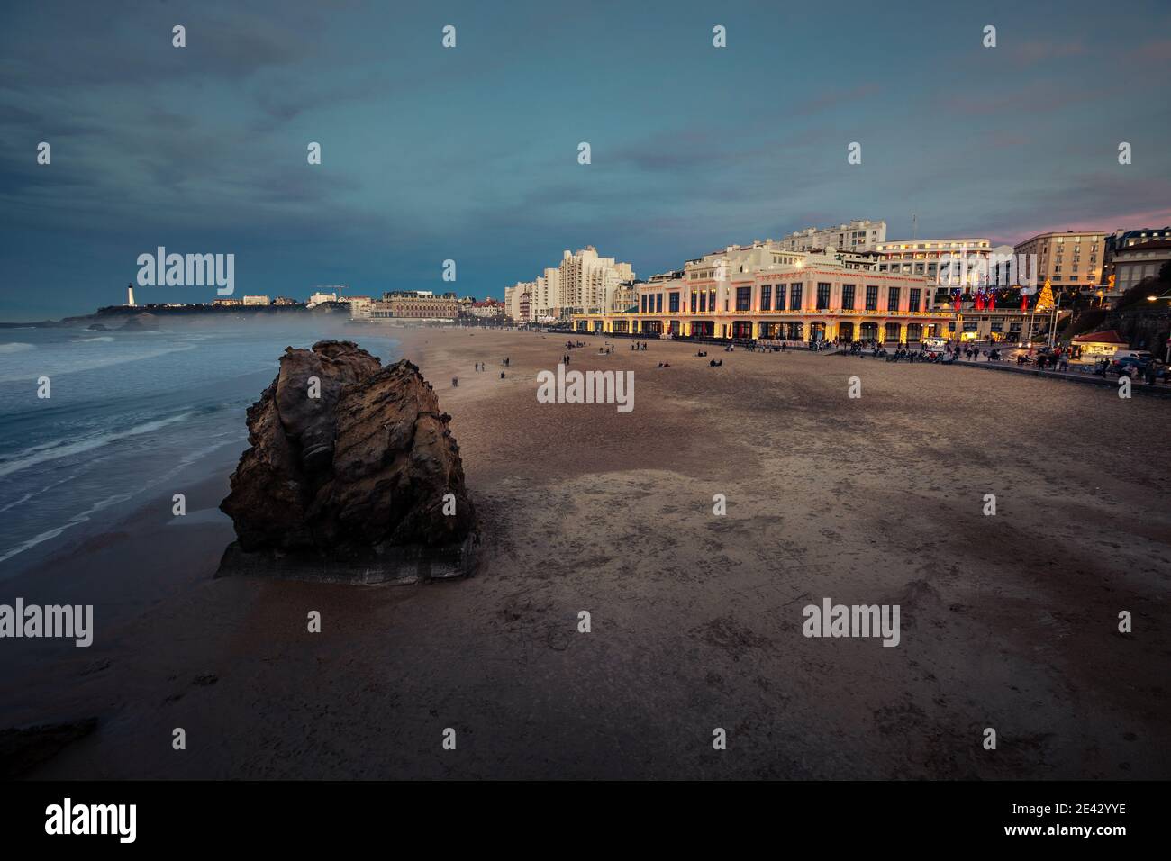 City of Biarritz with its beautiful coast, at the North Basque Country ...