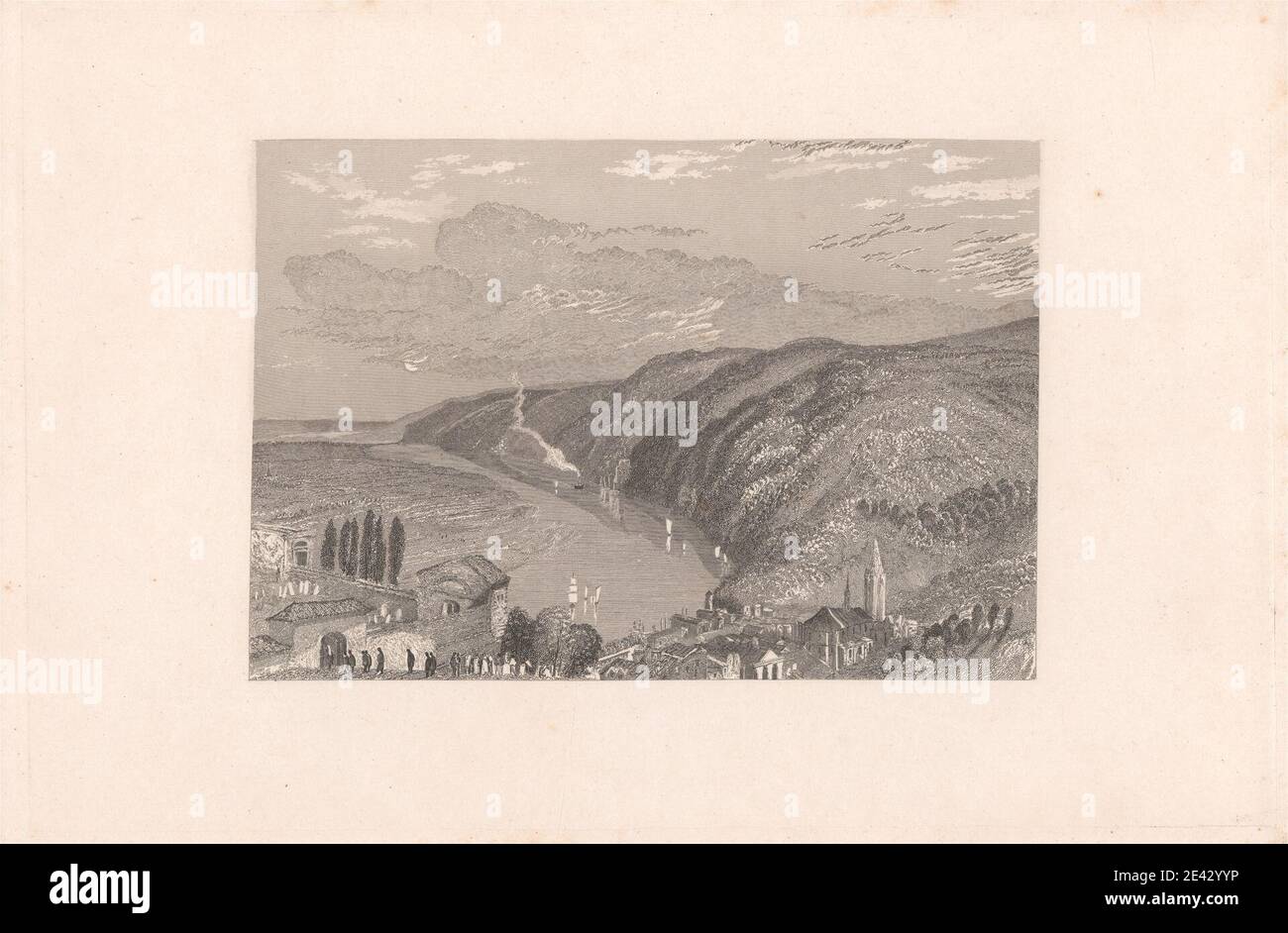 James Baylis Allen, 1803â€“1876, British, Caudebec, 1833. Line ...