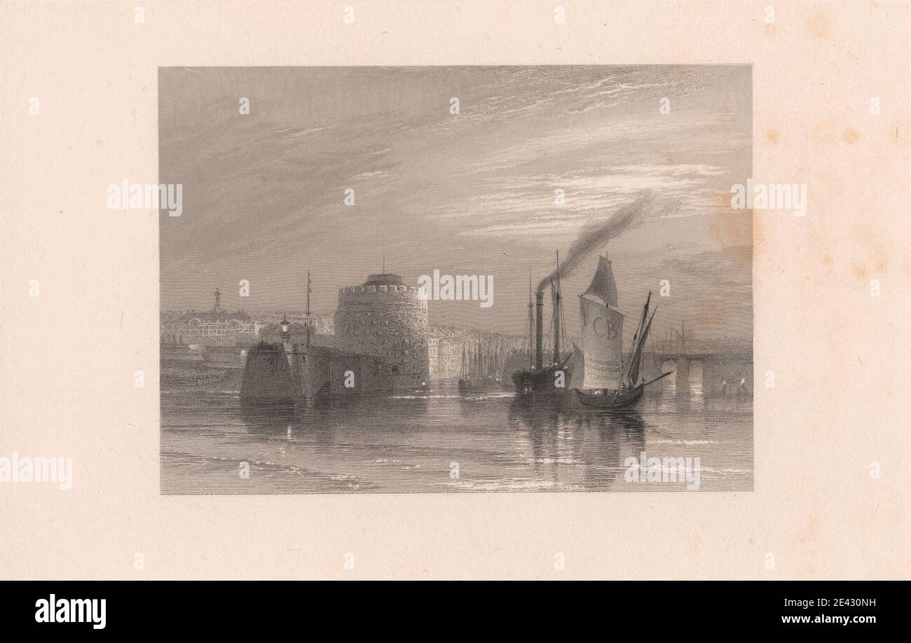 Robert Wallis, 1794â€“1878, British, Havre, Tower of Francis I, 1834 ...