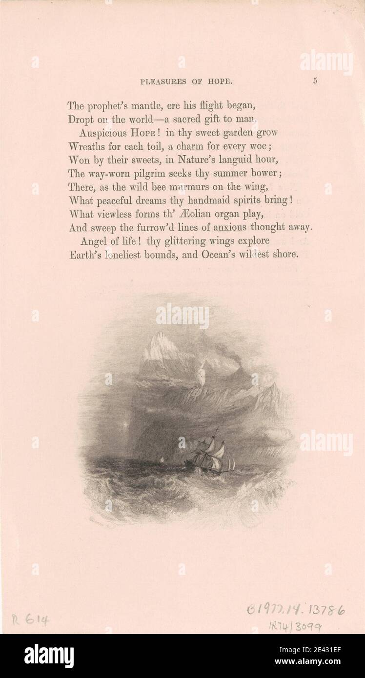 Edward Goodall, 1795â€“1870, British, The Andes Coast (Vignette), 1837 ...