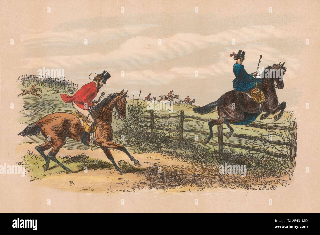 Hablot Knight Browne, 1815â€“1882, British, Fox-Hunting Sketches: No. 3 ...