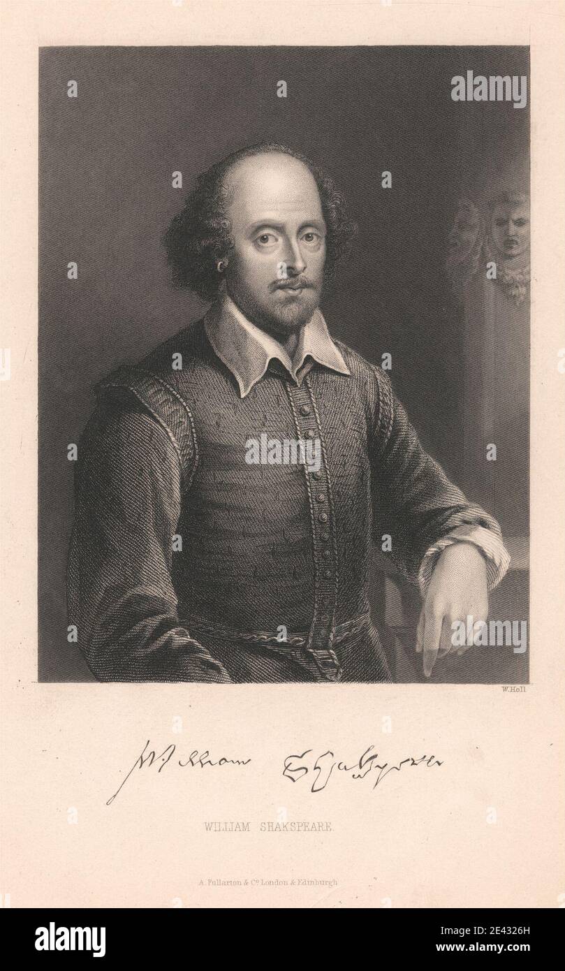 William Holl, 1807â€“1871, British, William Shakspeare. Etching, line ...