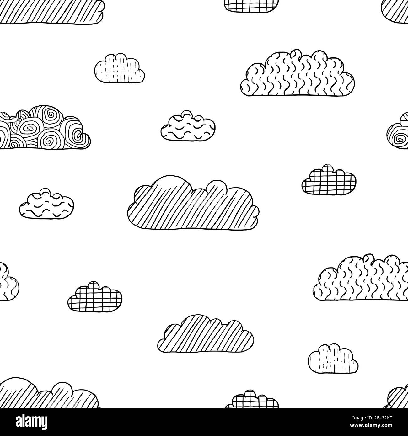 Cartoon clouds Black and White Stock Photos & Images - Alamy