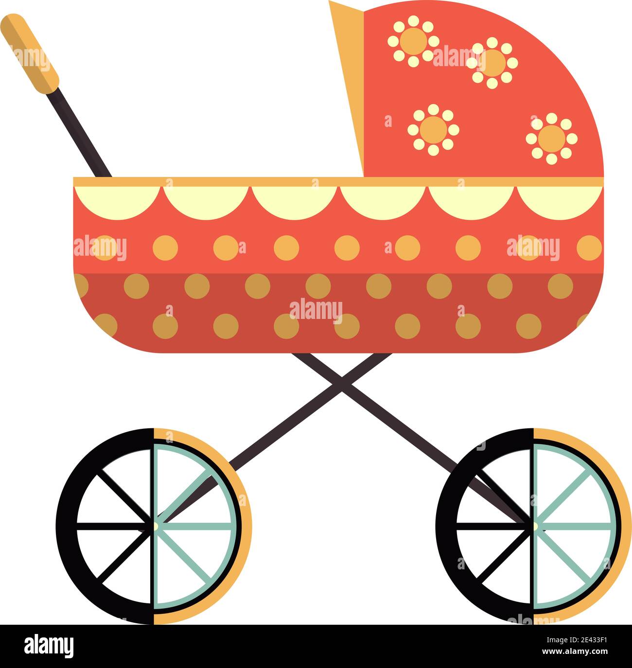 Vintage Baby Stroller Clip Art
