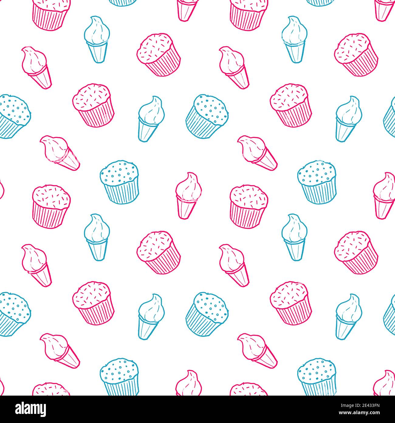 Ice cream cone cupcakes Stock Vector Images - Alamy